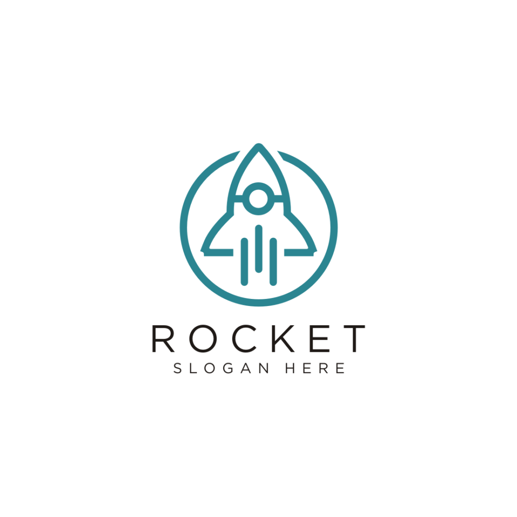 rocket logo design vector | MasterBundles