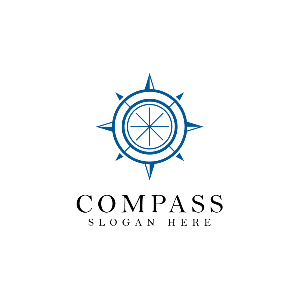 compass logo design vector | MasterBundles