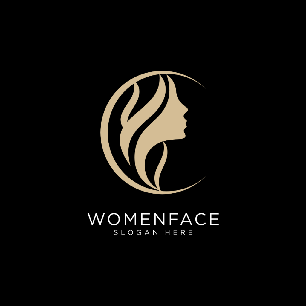 Woman Face Beauty Logo Design Vector Template - MasterBundles