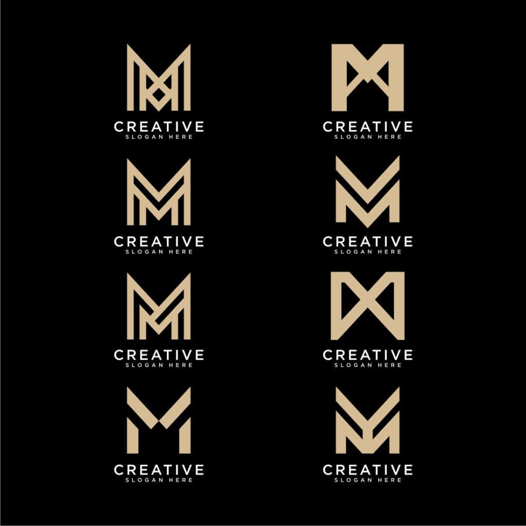 Set Of Initial Letter M Logo Design Concept - MasterBundles