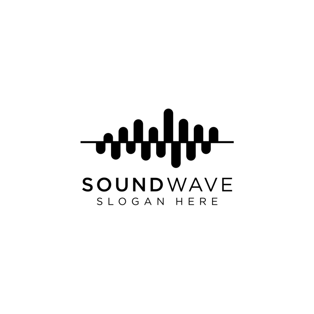 sound wave logo design vector - MasterBundles
