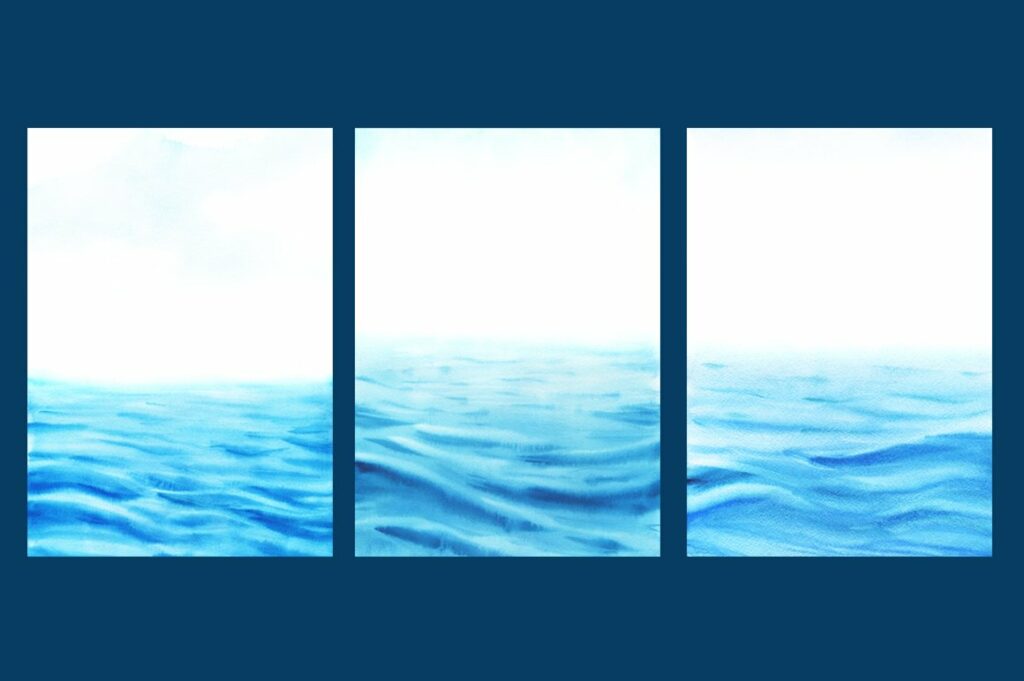 Watercolor Sea Textures – MasterBundles