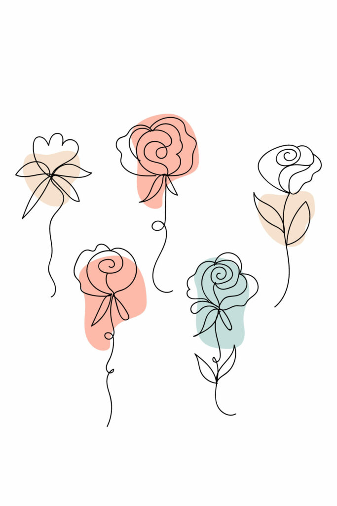 Rose Liner Art SVG Bundle - MasterBundles