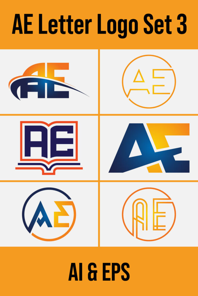 A E Initial Letter Logo design, Graphic Alphabet Symbol for Corporate ...