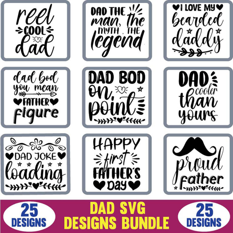 Dad SVG Designs Bundle | MasterBundles