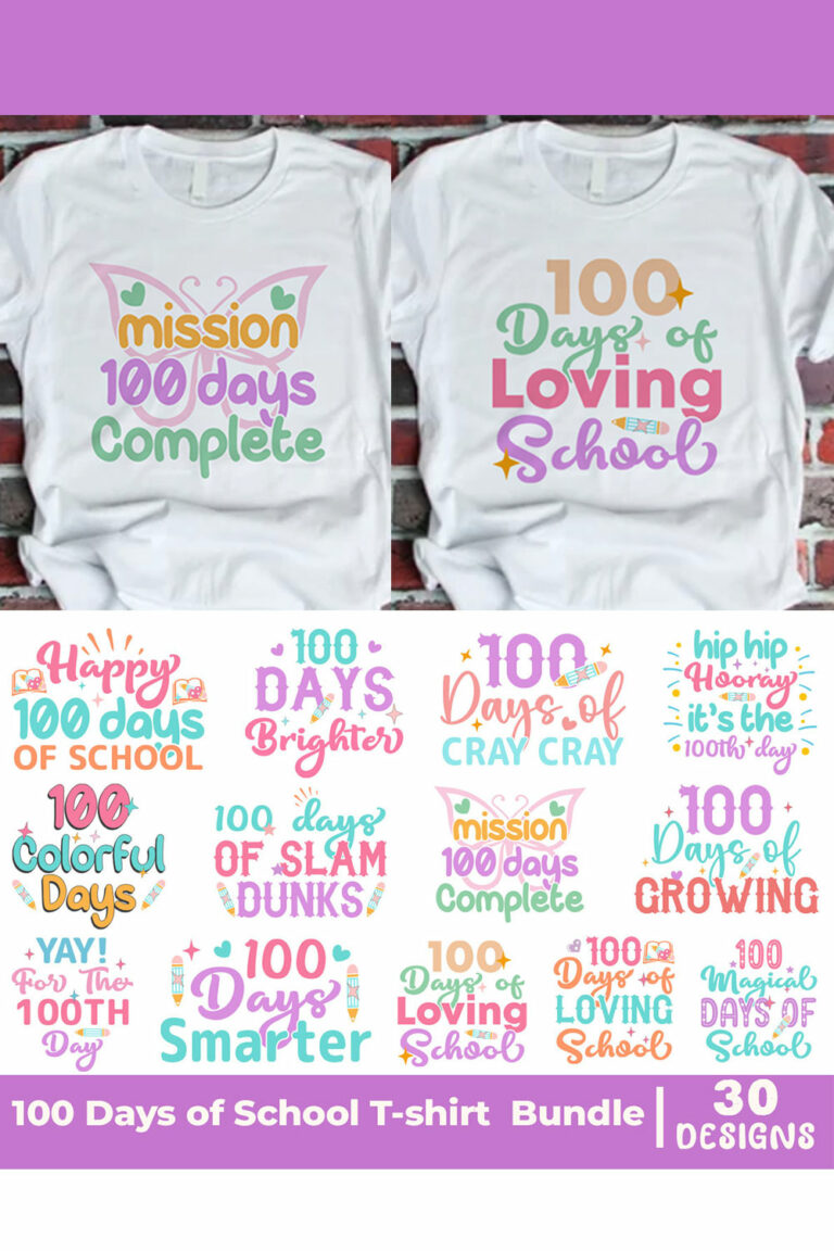 100 Days of School T-shirt Bundle - MasterBundles
