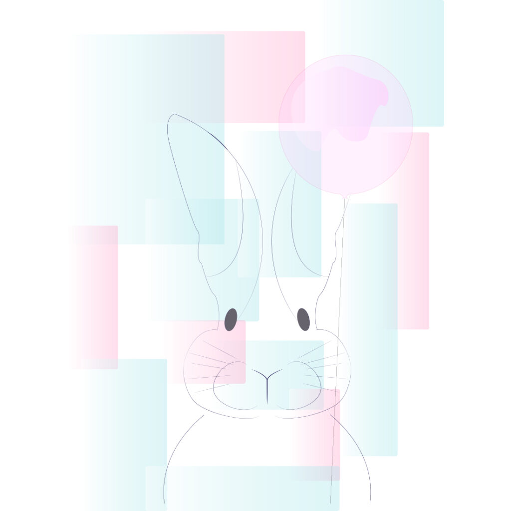 Rabbit Art Color Illustration - MasterBundles