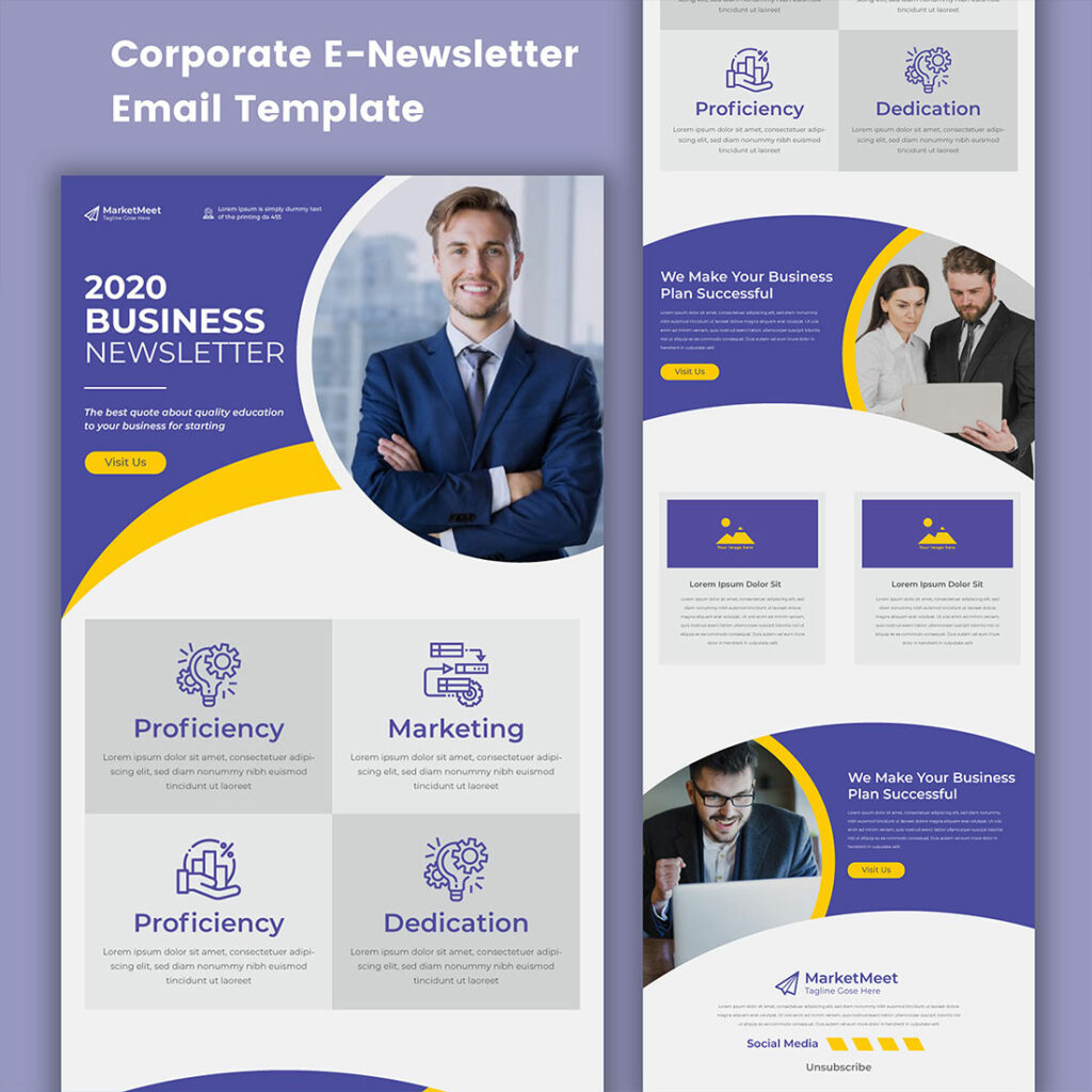 Colorful Creative Corporate Email Marketing Newsletter template ...