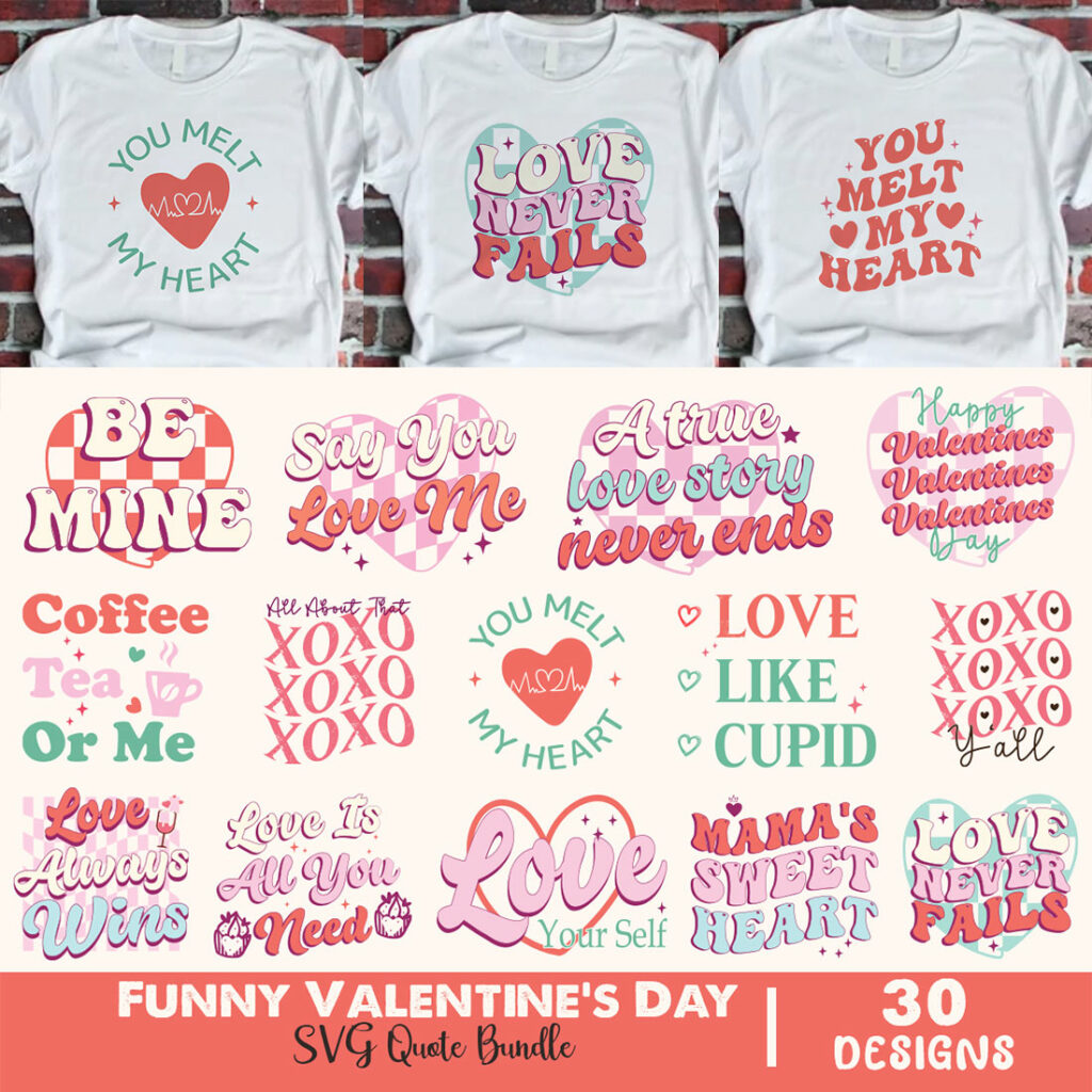Funny Valentine’s Day SVG Quote Bundle - MasterBundles