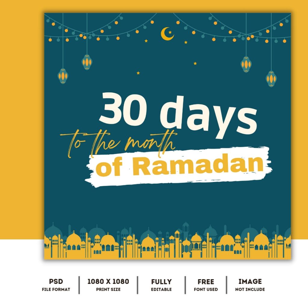 Ramadan Special Social Media Post Template | MasterBundles