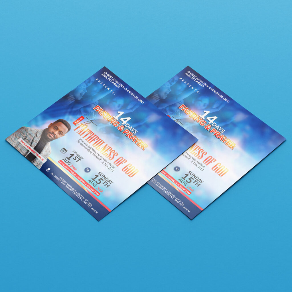 14 Days Prayer and Fasting Church Flyer Template - MasterBundles