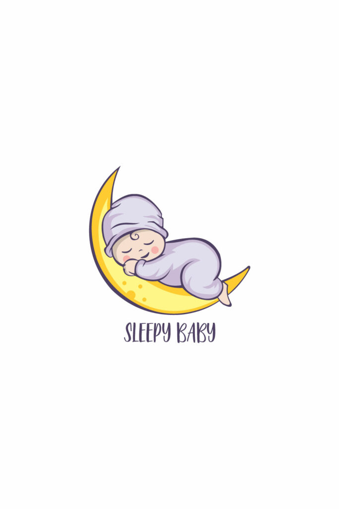 Sleepy Baby Logo Vector - MasterBundles