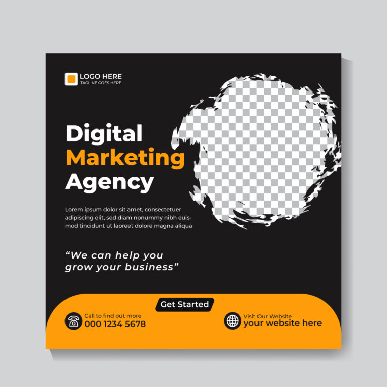 Modern Digital Marketing Social Media Post Design Template - MasterBundles