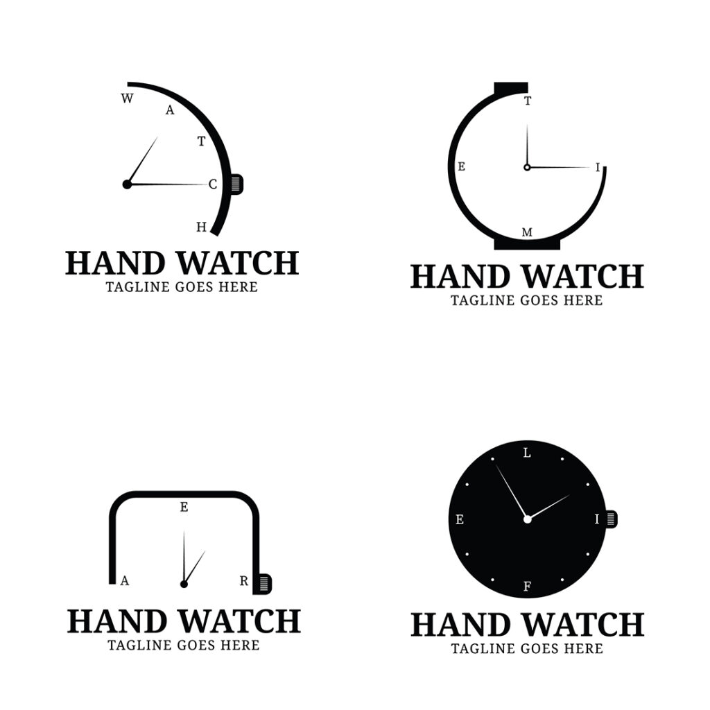 4 Watch Logo Templates - MasterBundles
