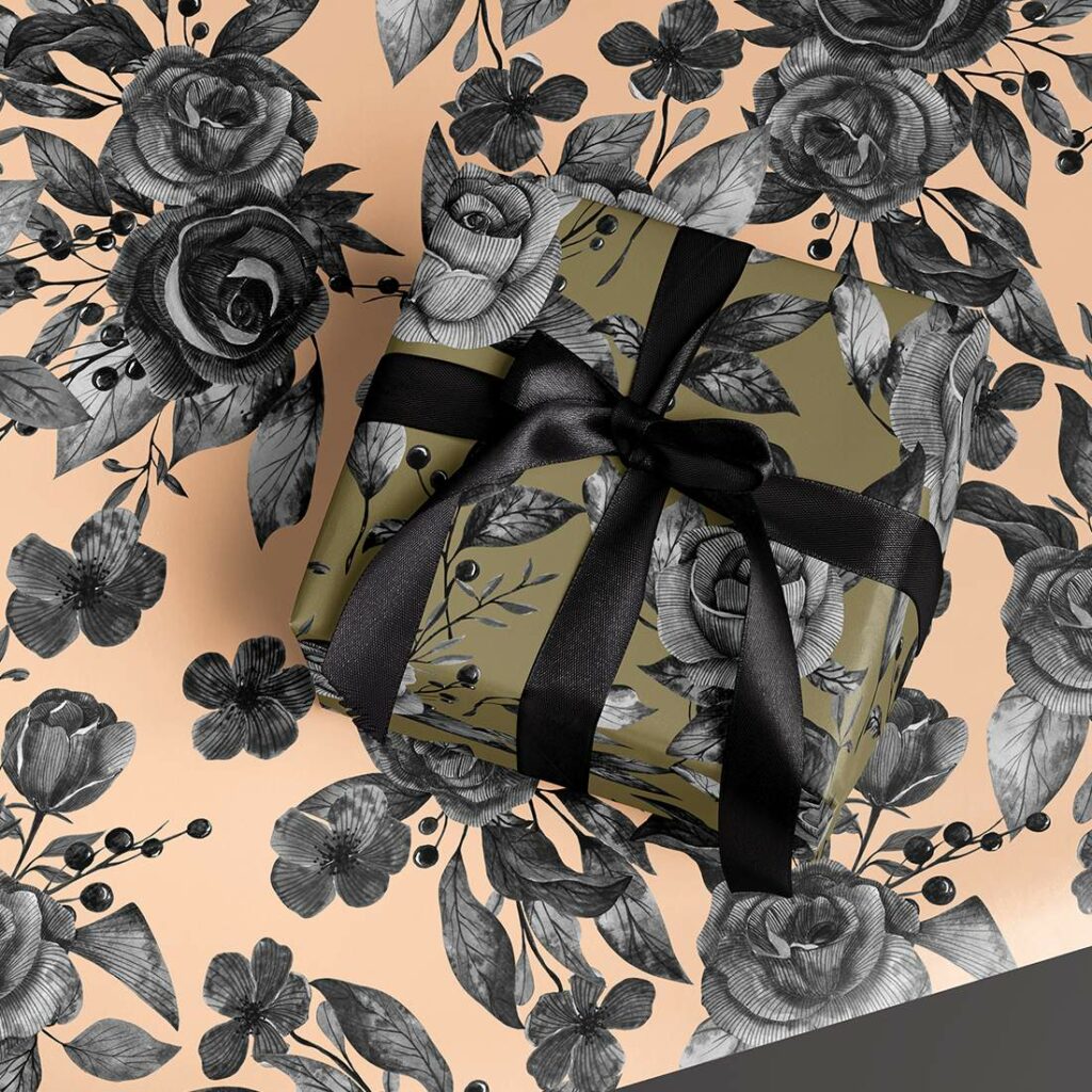 Vintage rose floral printable papers - MasterBundles