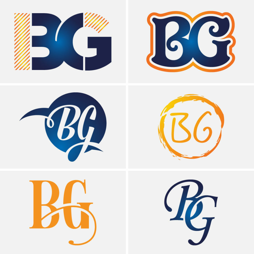Initial Letter B G Logo Design Vector Template. Graphic Alphabet Symbol ...