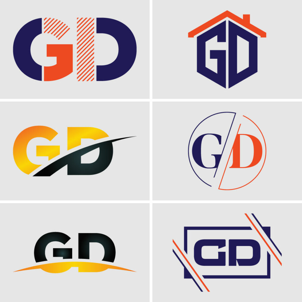 Initial Letter G D Logo Design Vector Template. Graphic Alphabet Symbol ...