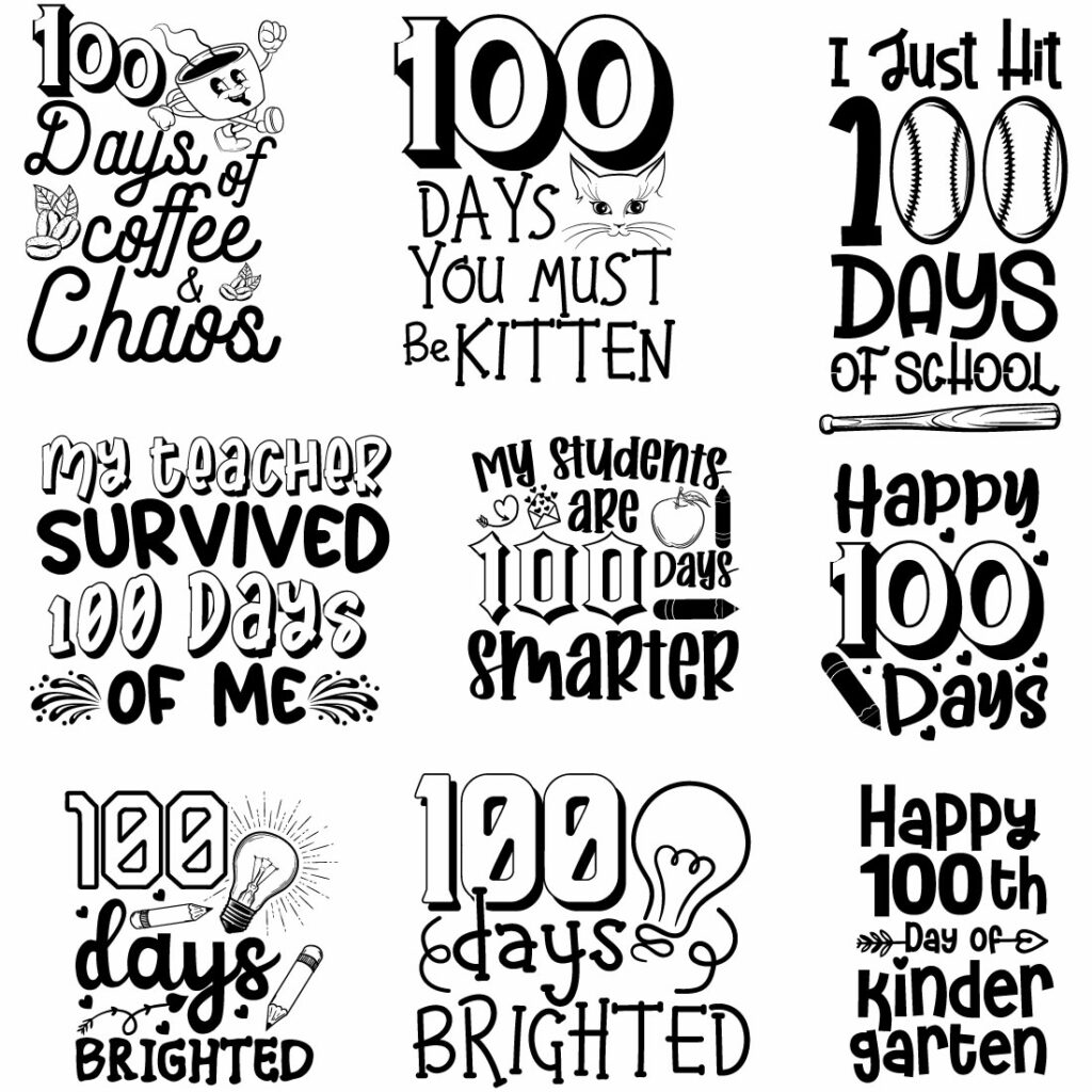 100 Days of School SVG Design Bundle - MasterBundles