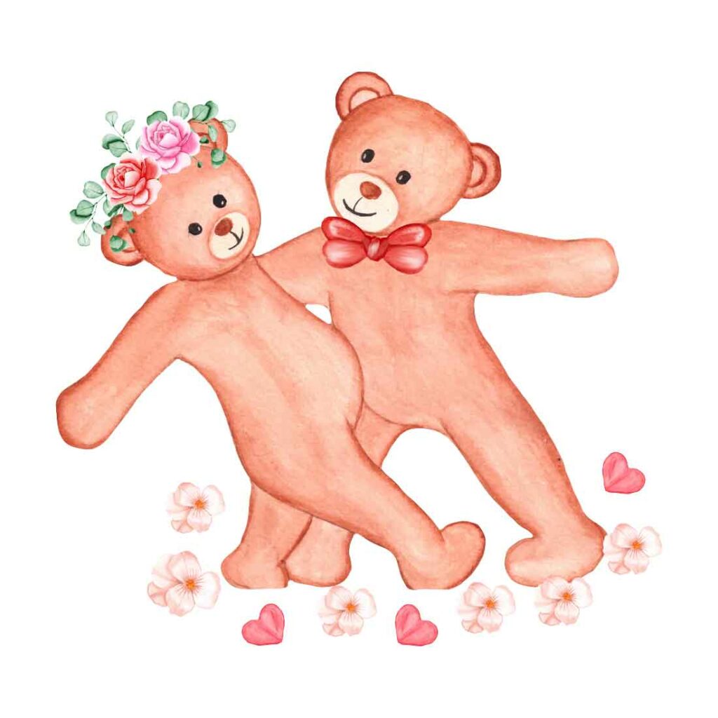 Couple Bear Valentine Sublimation Set - MasterBundles