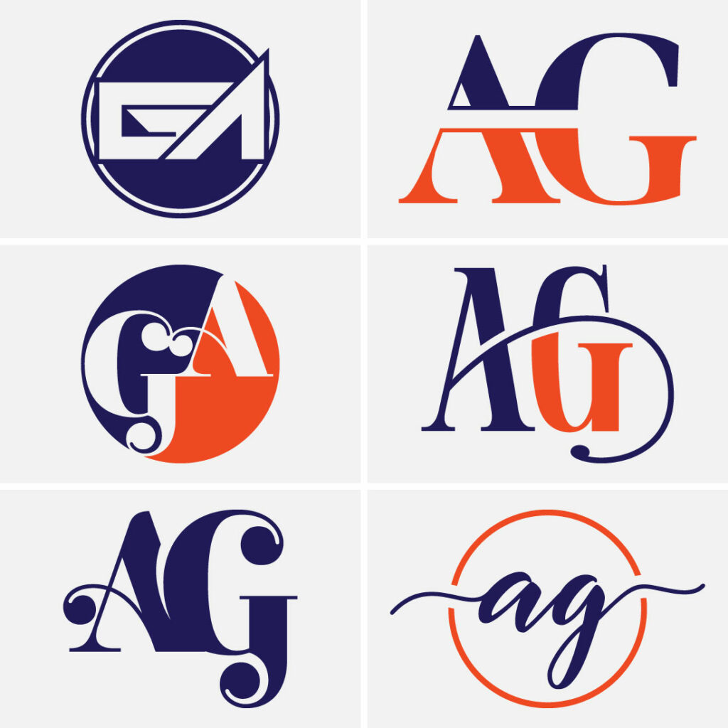 A G Initial Letter Logo design, Graphic Alphabet Symbol for Corporate ...