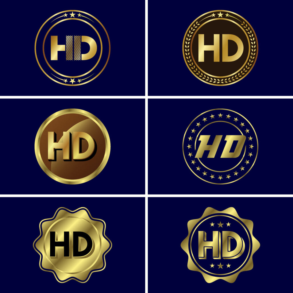 Initial Letter H D Logo Design Vector Template. Graphic Alphabet Symbol ...