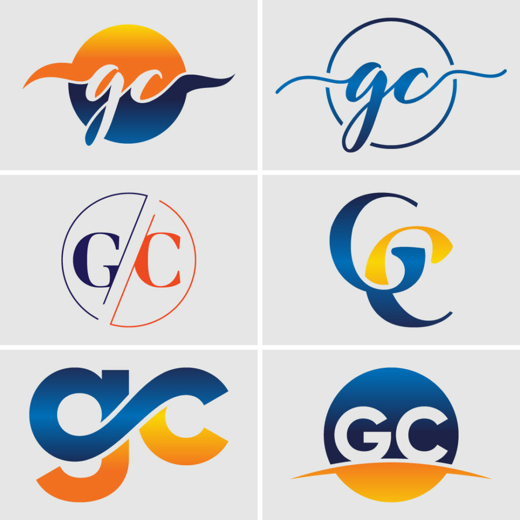 Initial Letter G C Logo Design Vector Template. Graphic Alphabet Symbol ...