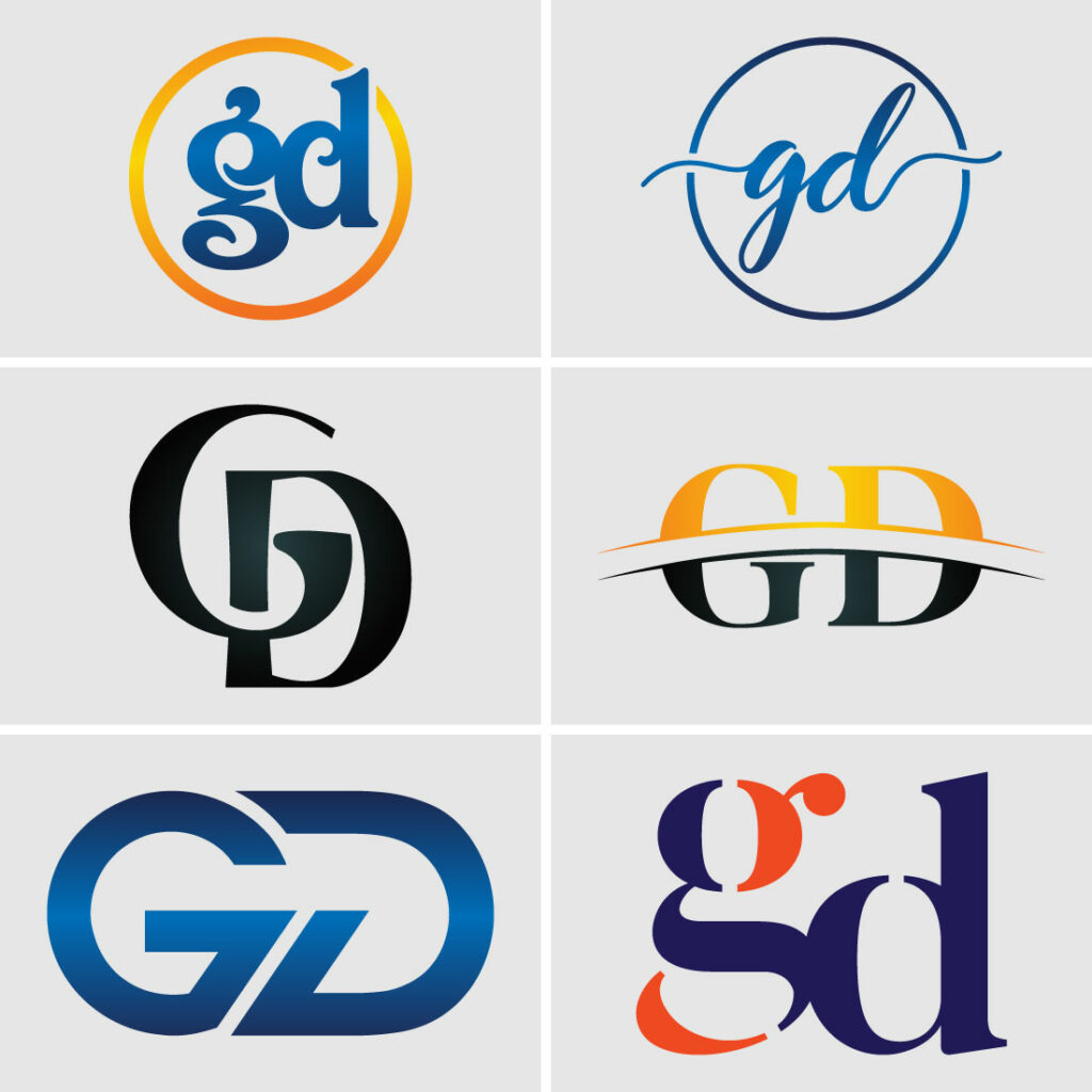 Initial Letter G D Logo Design Vector Template. Graphic Alphabet Symbol ...
