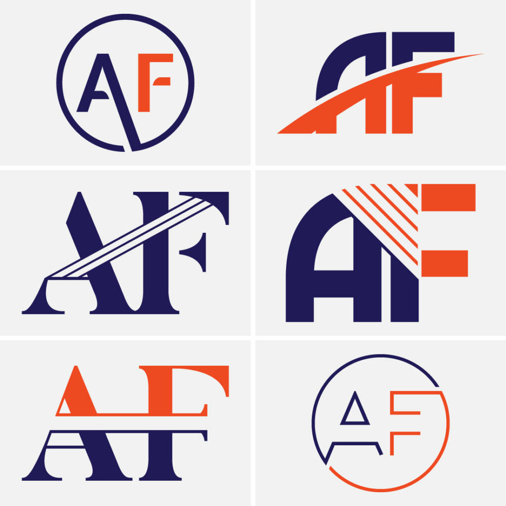 A F Initial Letter Logo design, Graphic Alphabet Symbol for Corporate ...