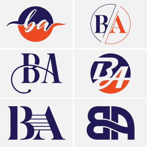 B A Initial Letter Logo Design - MasterBundles