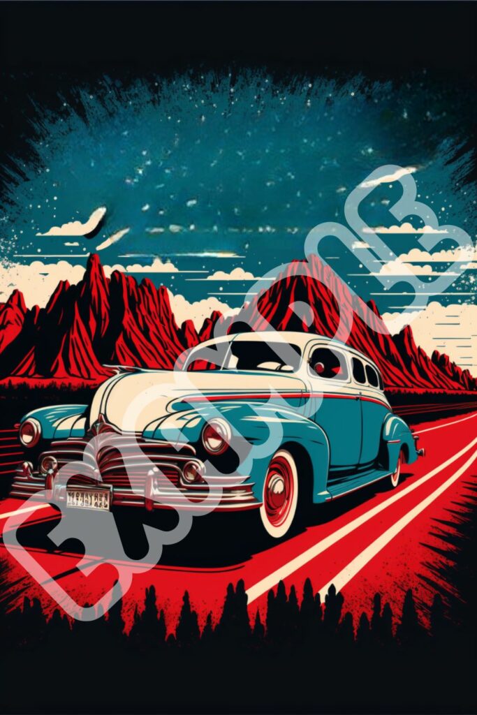 10 Vintage Cars Posters for Room/Office - MasterBundles
