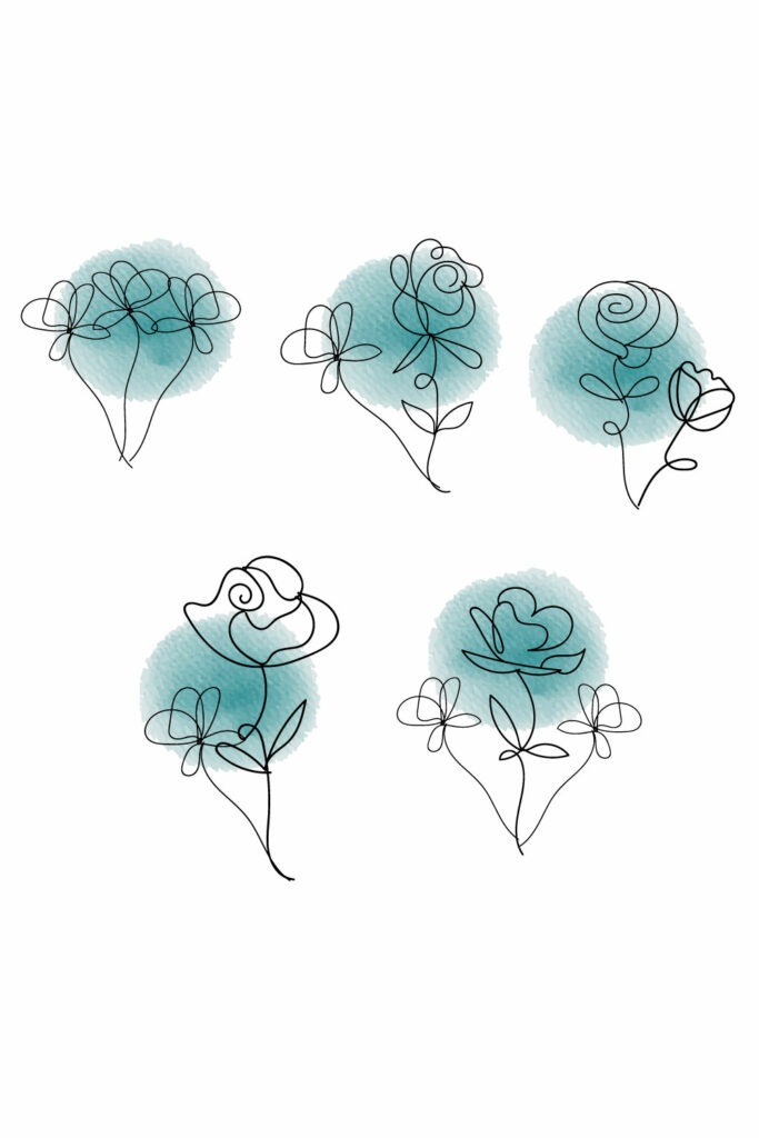 Rose Flower Illustration Bundle - MasterBundles