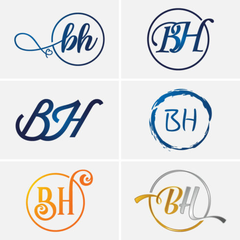 Initial Letter B H Logo Design Vector Template. Graphic Alphabet Symbol ...