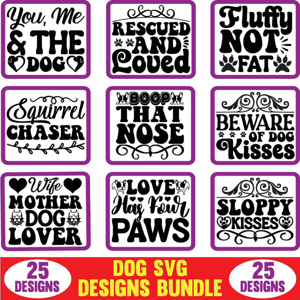 Dog SVG Designs Bundle | MasterBundles