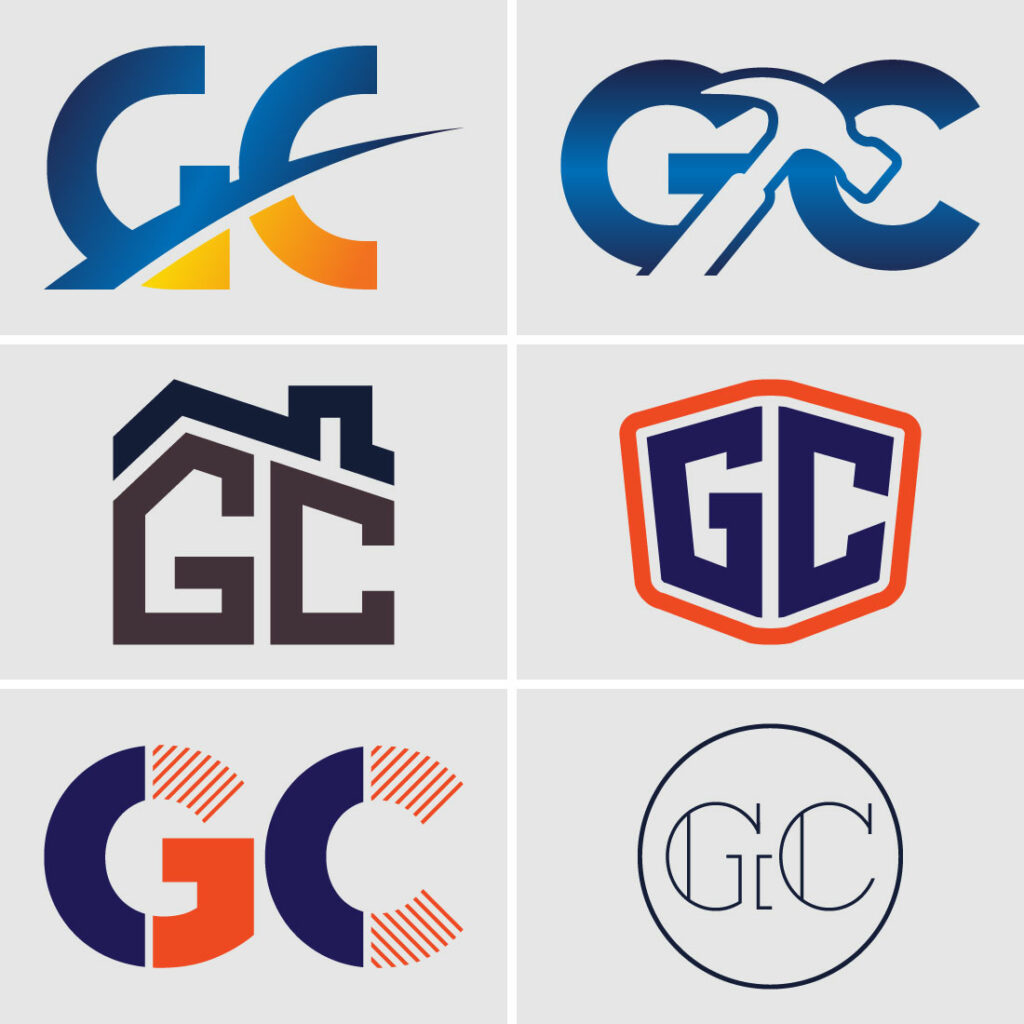 Initial Letter G C Logo Design Vector Template. Graphic Alphabet Symbol ...