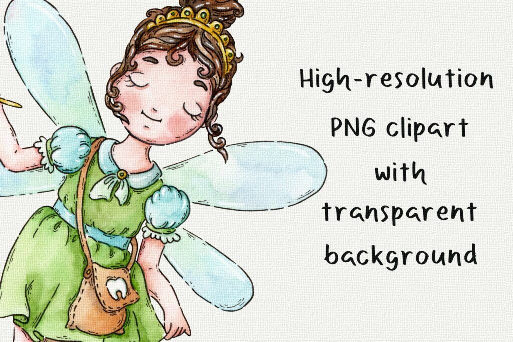 Tooth Fairies Watercolor Clipart – MasterBundles