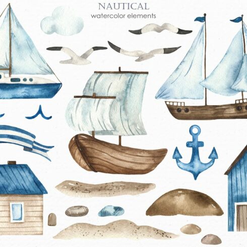 Nautical Watercolor Collection – MasterBundles