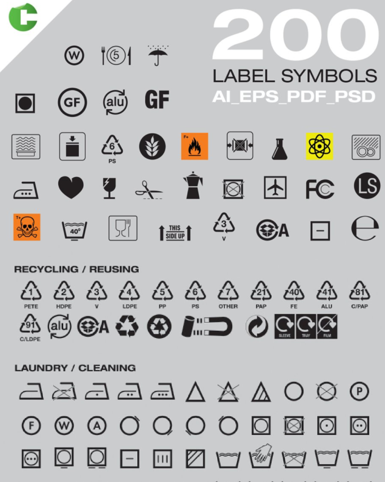 200 Label Symbols – MasterBundles