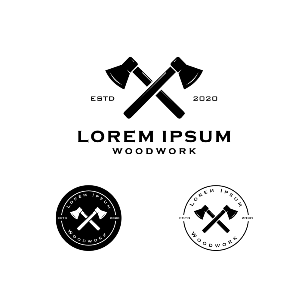 Crossed Axe Logo Vector Design - MasterBundles