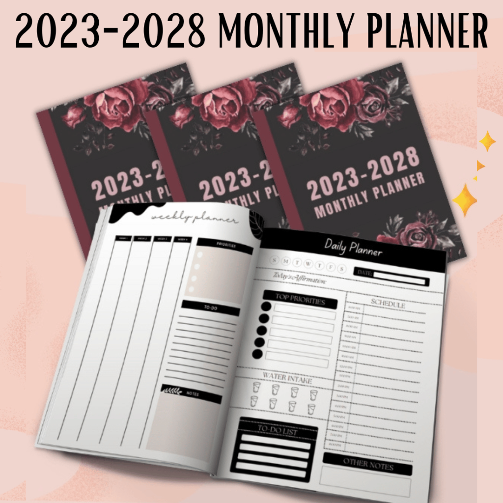 2023-2028 Monthly Planner - MasterBundles