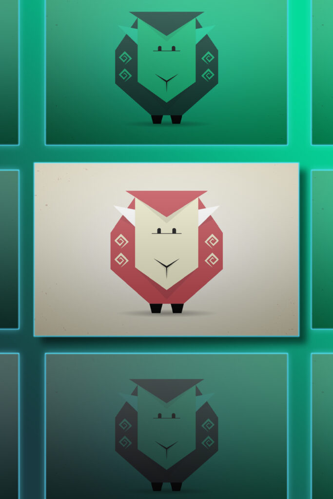 Origami Geometric Sheep – MasterBundles