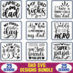 Dad SVG Designs Bundle | MasterBundles