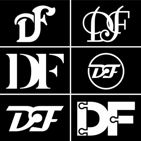 Initial Letter D F Logo Design Vector Template. Graphic Alphabet Symbol ...