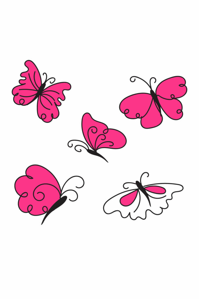Butterfly Liner Flat SVG Bundle - MasterBundles