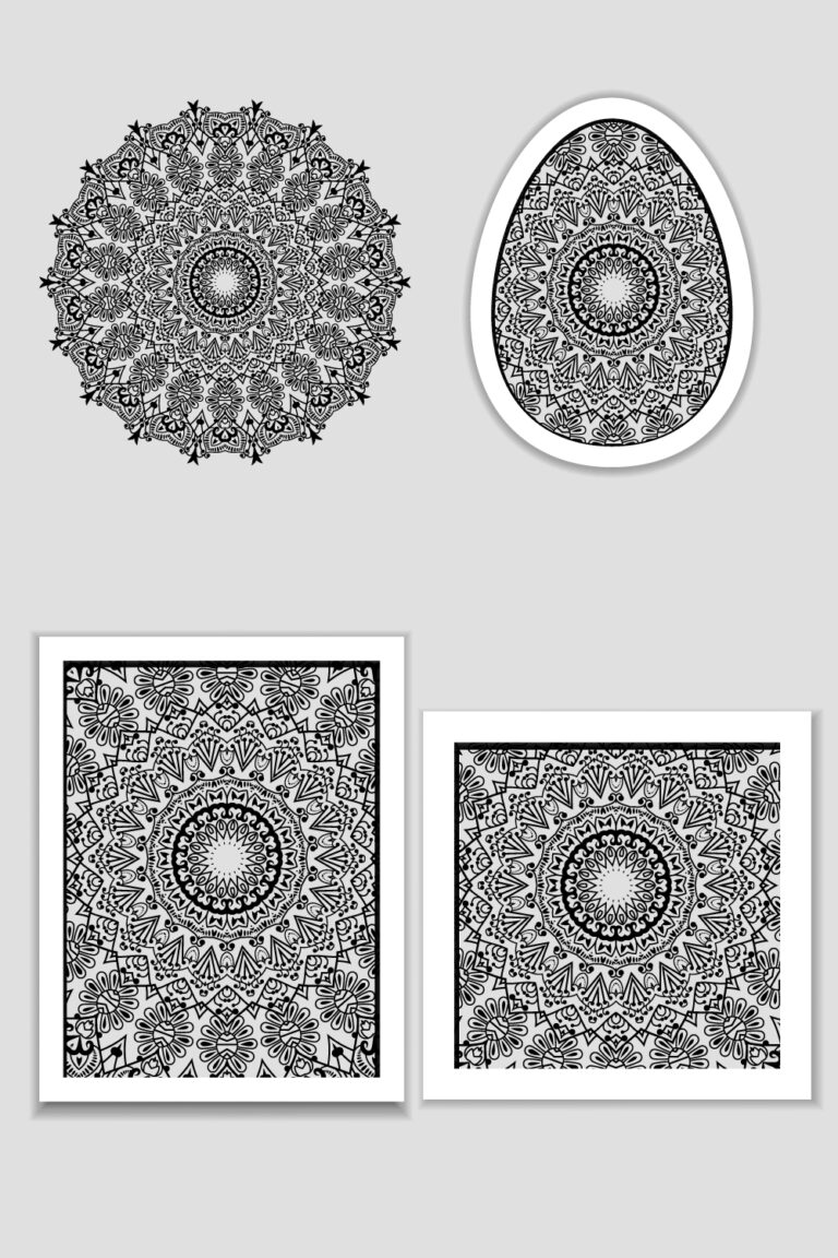 Background with coloring mandalas, round indian pattern, muslim pattern | MasterBundles