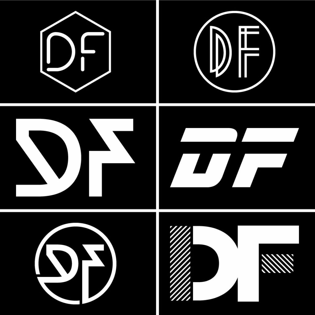 Initial Letter D F Logo Design Vector Template. Graphic Alphabet Symbol ...