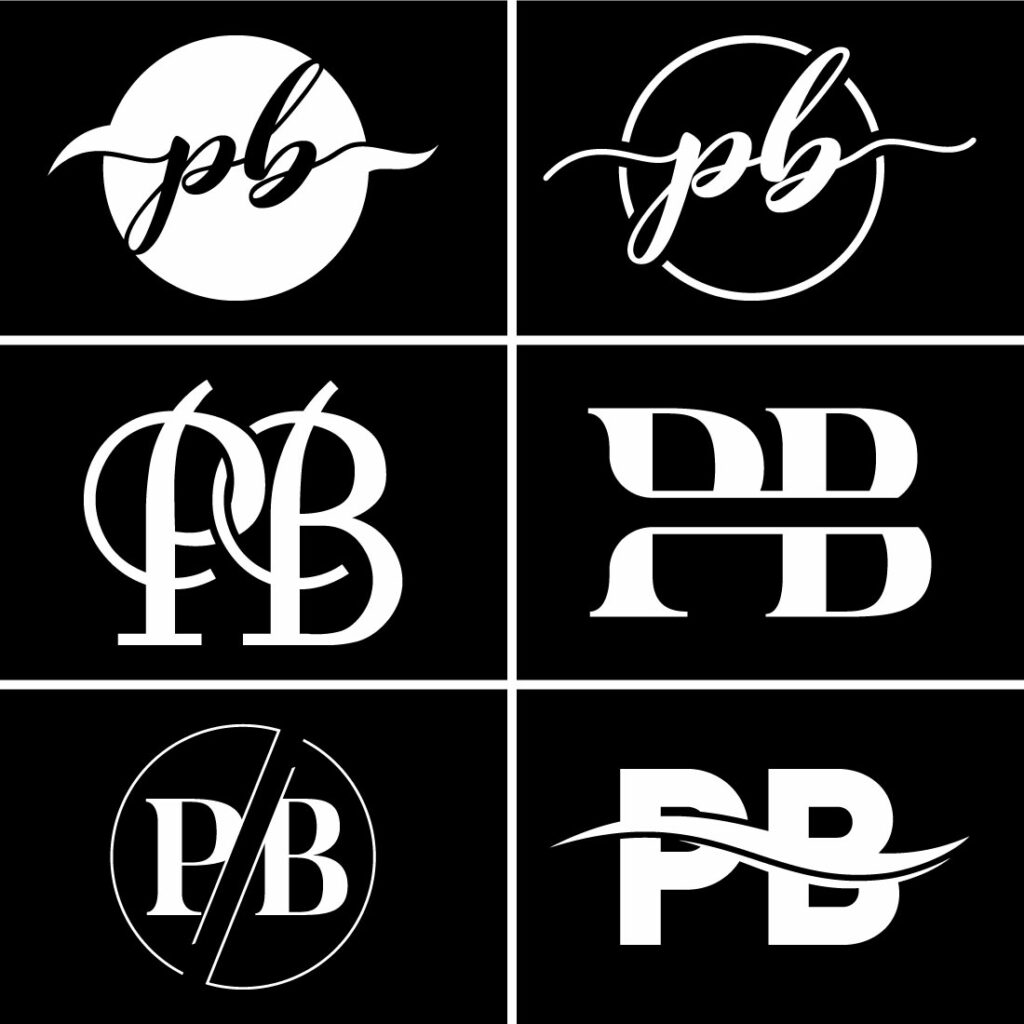 Initial Letter P B Logo Design Vector Template. Graphic Alphabet Symbol ...