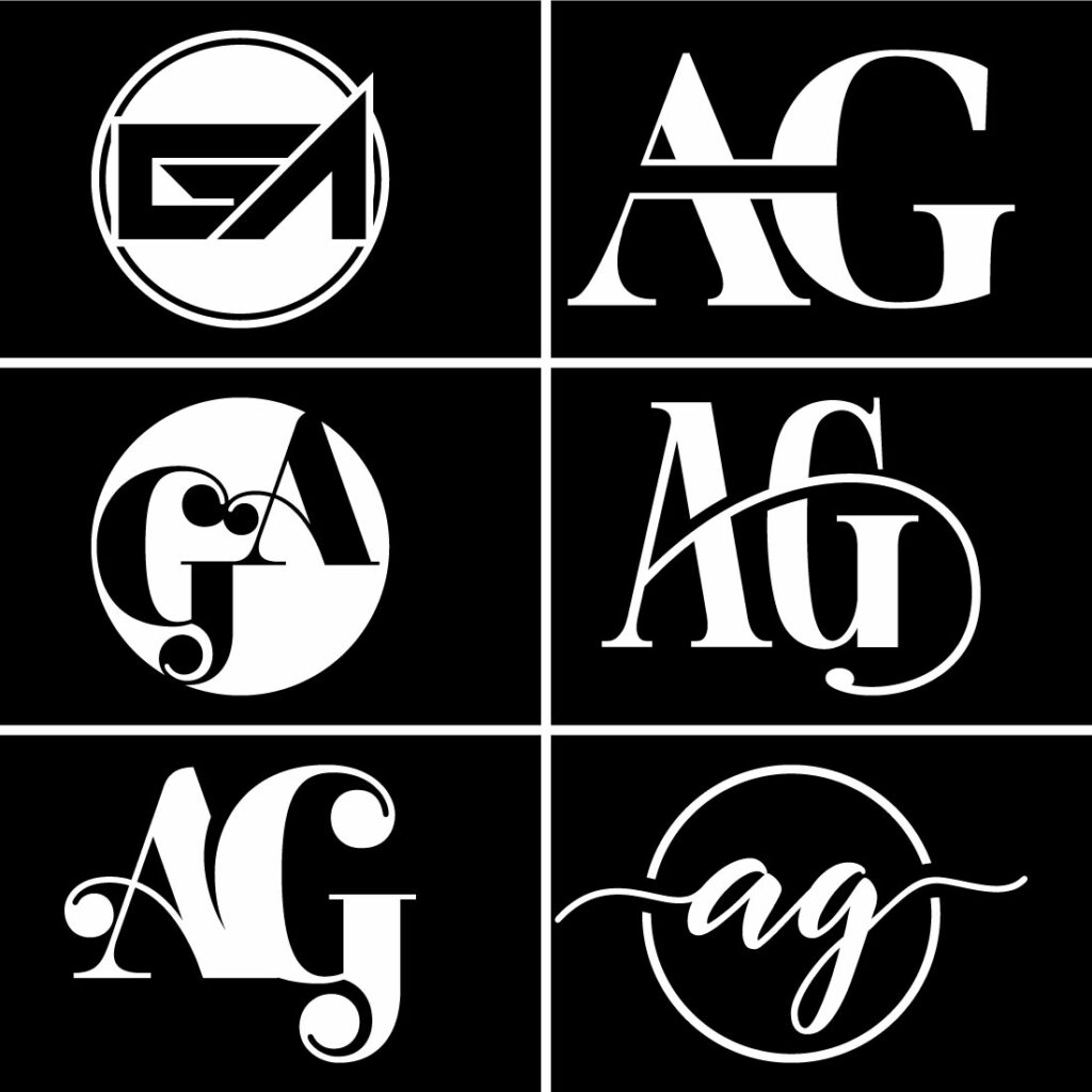 A G Initial Letter Logo design, Graphic Alphabet Symbol for Corporate ...