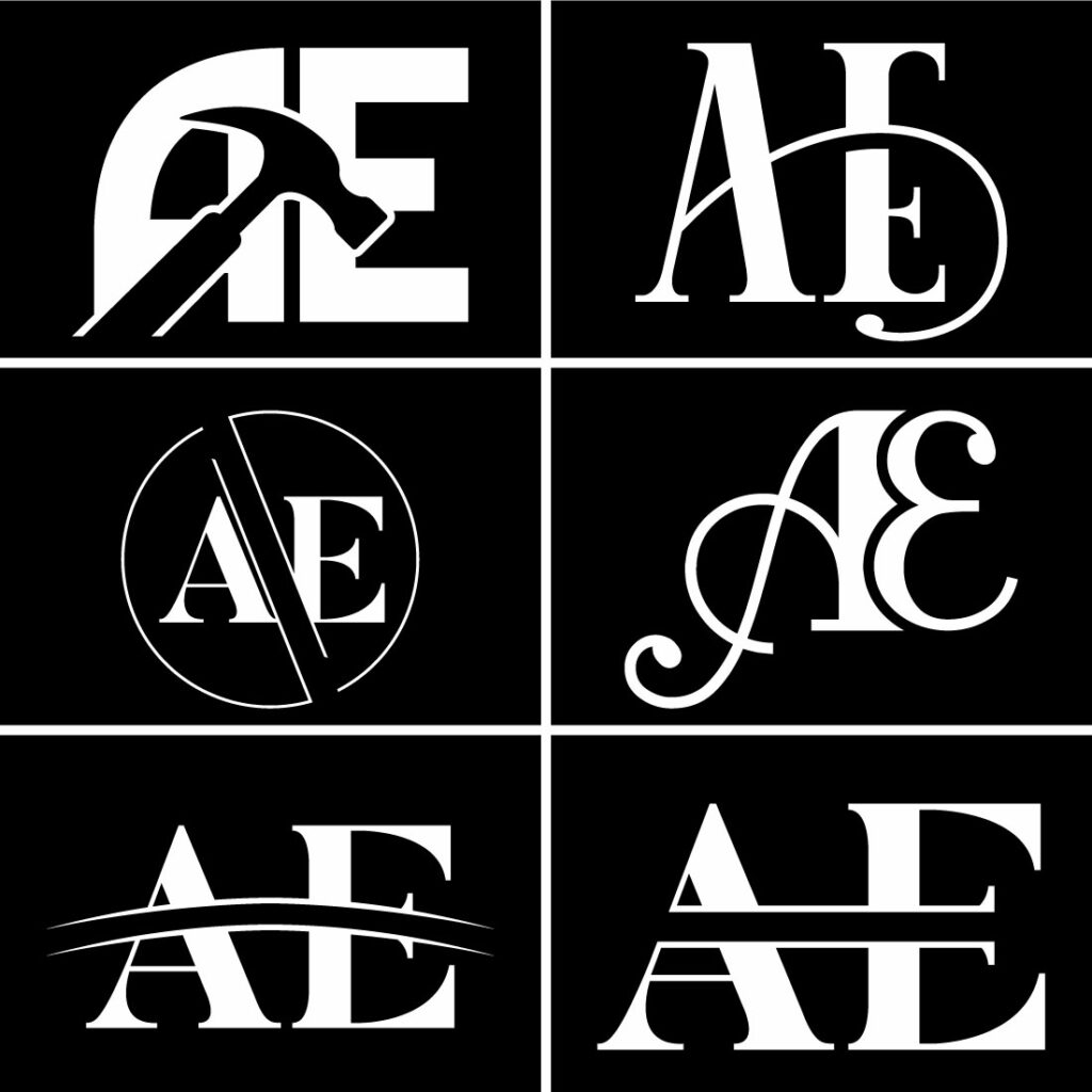 A E Initial Letter Logo design, Graphic Alphabet Symbol for Corporate ...