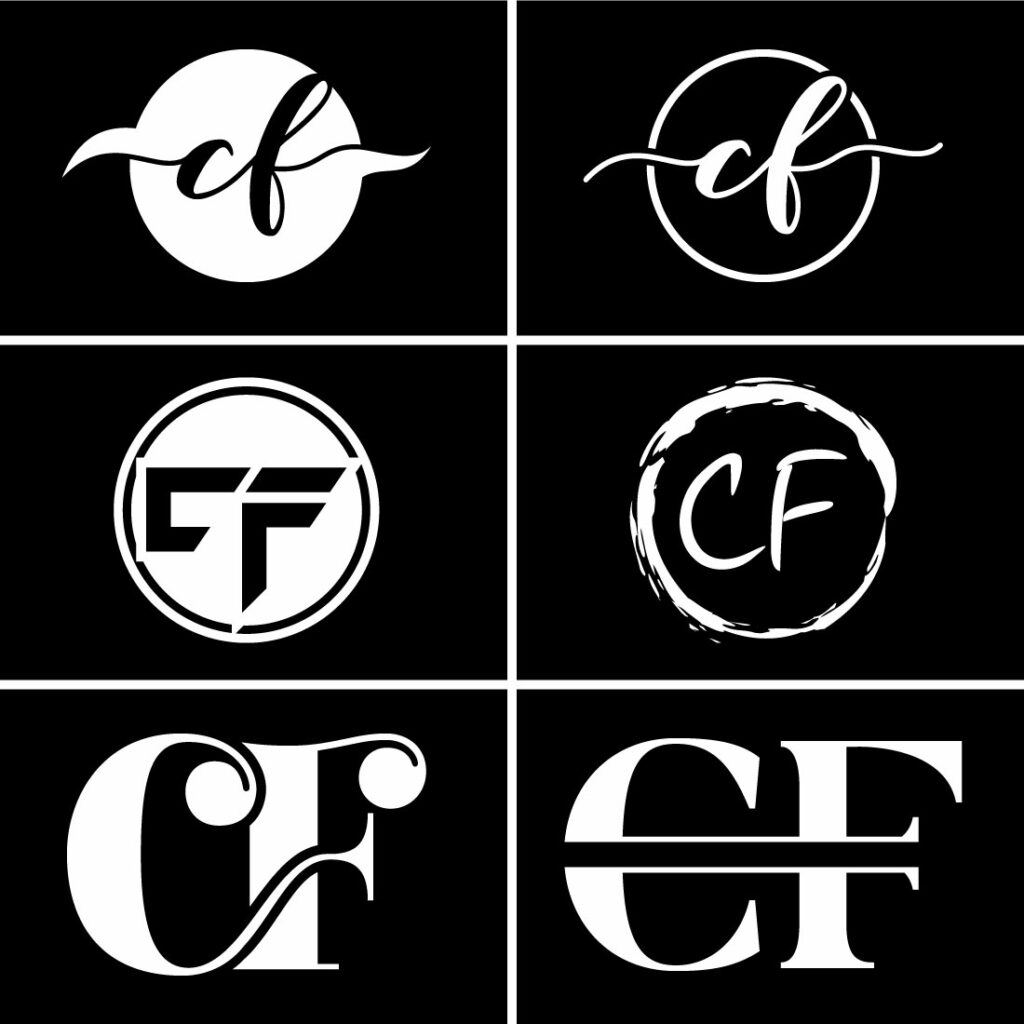 C F Initial Letter Logo design, Graphic Alphabet Symbol for Corporate ...