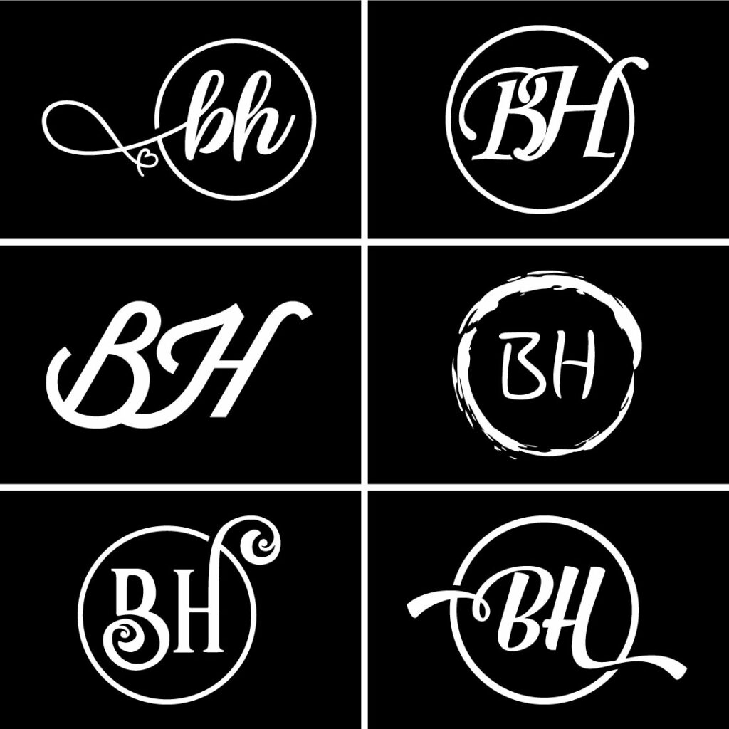 Initial Letter B H Logo Design Vector Template. Graphic Alphabet Symbol ...